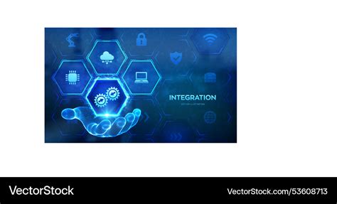 Integration Data System System Integration Vector Image