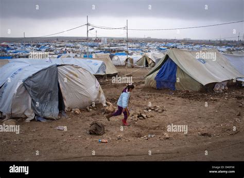 Syrian Refugee Girl At Domiz Refugee Camp For Syrians Near Dohuk In