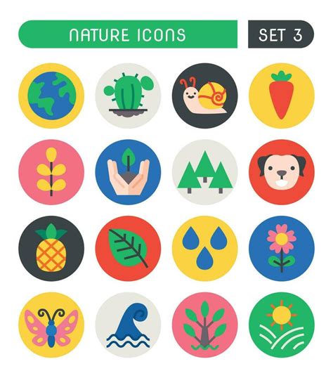 Set Of Nature And Environment Icons 29595640 Vector Art At Vecteezy