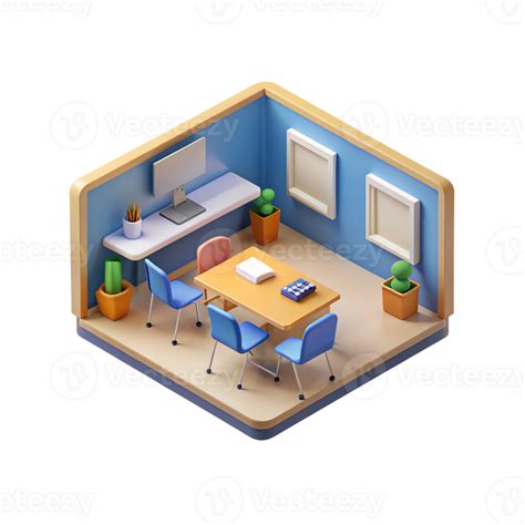 Isometric Realistic School Class 48773879 Png
