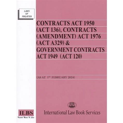 Contracts Act 1950 Act 136 Contracts Amendment Act 1976act A329