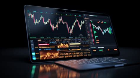 Trading Platform Interface With Infographic Elements Ai Generative