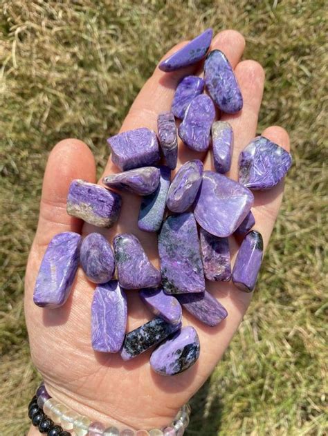 Tumbled Charoite Charoite Tumbled Stone Grade A New Moon Beginnings