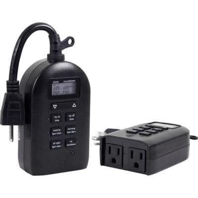 Mytouchsmart Simple Set Outdoor Plug In Dual Digital Timer With 2