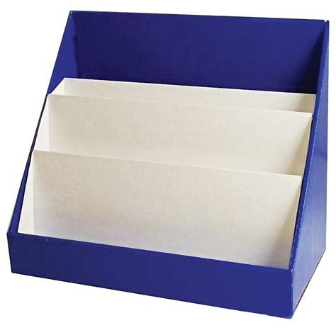 Classroom Keepers Book Shelf 3 Tiered Cardboard Organizer Blue 17