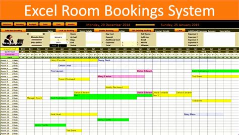 8 Excel Booking Calendar Template Excel Templates Excel Templates Riset