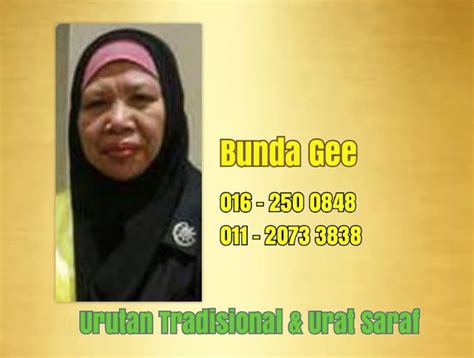 Bunda Gee Tukang Urut Tradisional Melayu Dan Rawatan Urat Saraf