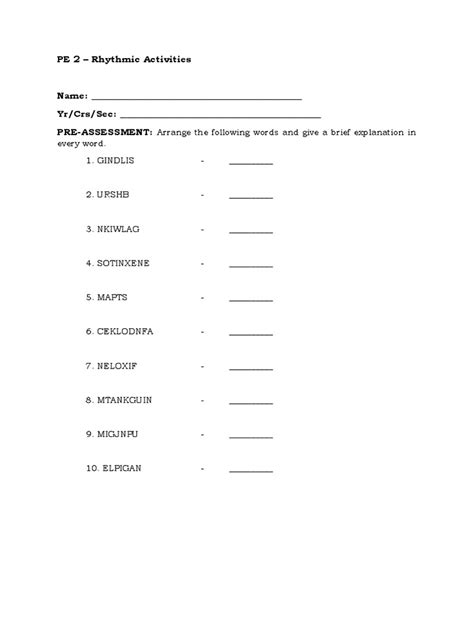 Template Pe2 Preassessment Pdf