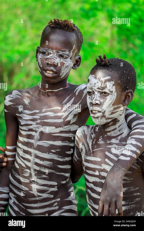 African Tribal Body Paint Omo River Valley Ethiopia November 29