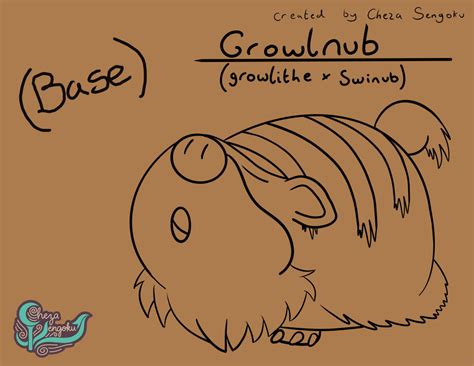 Base For Pokemon Fusion Growlithe X Swinub By Chezasengokuartist On Deviantart
