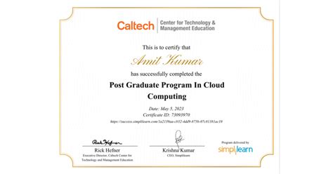 Amit Kumar On Linkedin Post Graduate Program In Cloud Computing • Amit