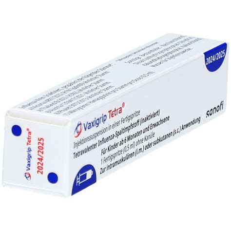 Vaxigrip Tetra 20242025 Injsuspfertigsprokan 1 St Mit Dem E
