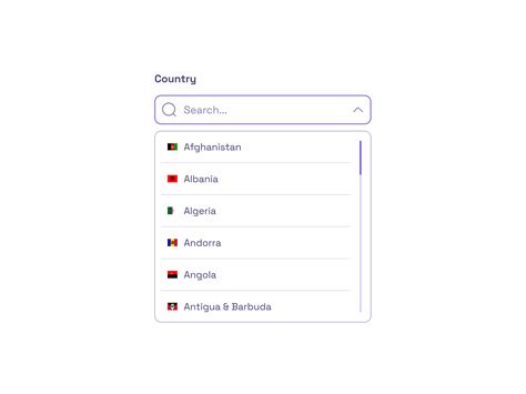 Scrollbar Inside A Dropdown 🔎 By Melanie Pinilla On Dribbble