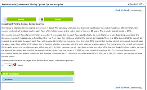 Solved Problem 14 06 Investment Timing Option Option