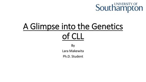 Ppt A Glimpse Into The Genetics Of Cll Powerpoint Presentation Free Download Id 8920173