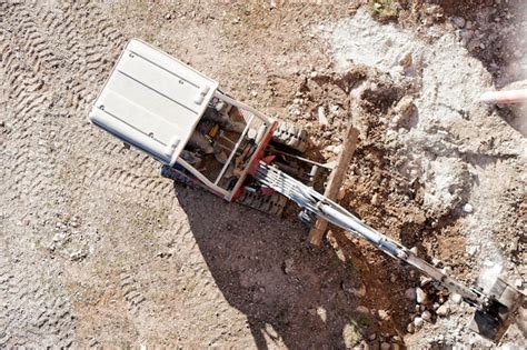 Premium Photo Mini Excavator Seen From Above