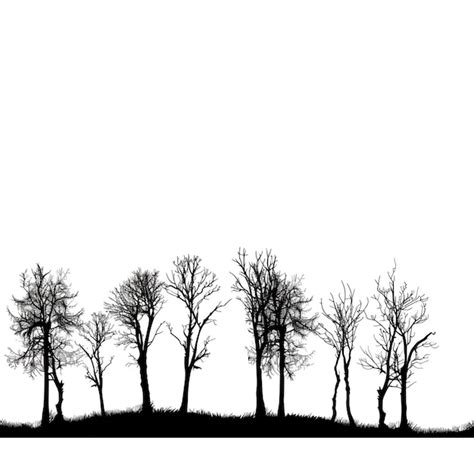 Tree Line Silhouette Vector Collection Eps Premium Ai Generated Vector
