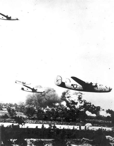 B 25 Mitchell Dropping Parachutes B 26 Marauder Formation Ww2 Planes