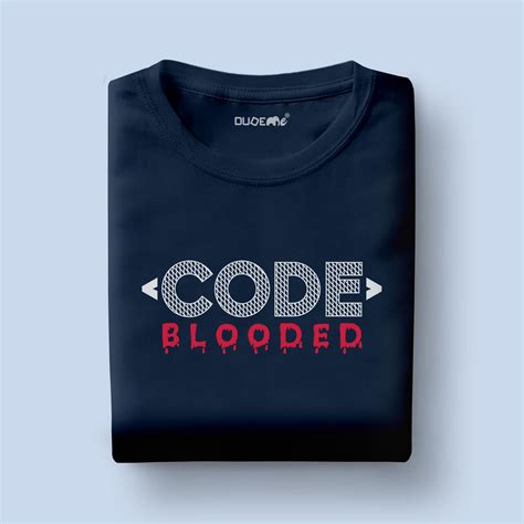 Code Blooded Half Sleeve T Shirt Dudeme Dudeme