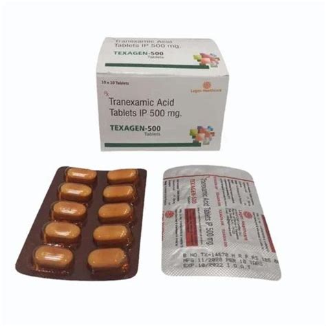 500mg Tranexamic Acid Tablets At ₹ 1640 Box ट्रैनेक्सैमिक एसिड टैबलेट In Parwanoo Id