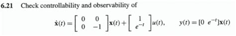 Solved 621 Check Controllability And Observability Of