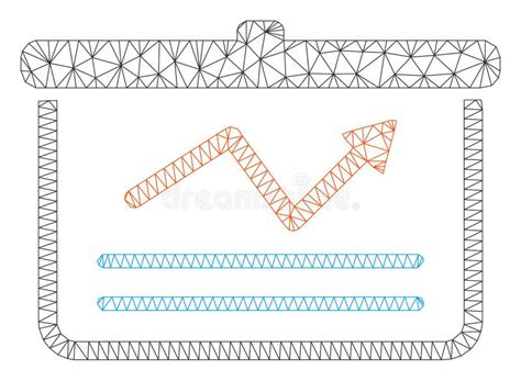 chart polygonal frame vector mesh illustration stock vector