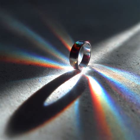 Translucent Disc Casting A Vibrant Ring Shadow In Soft Light Creates An