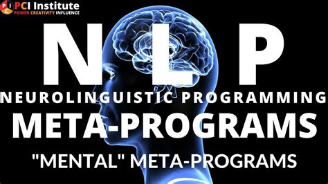 Nlp Meta Programs Pt 1 Of 5 Mental Meta Programs Nlp Nlp