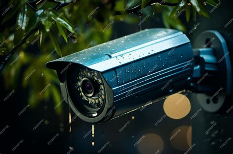 Premium Ai Image Cctv Camera Captures House Burglary At Night During
