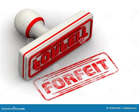 Forfeit The Stamp And An Imprint Stock Illustration Illustration Of Stamp Evaluation 192543766