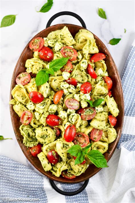 Pesto Tortellini Salad Flavor Mosaic