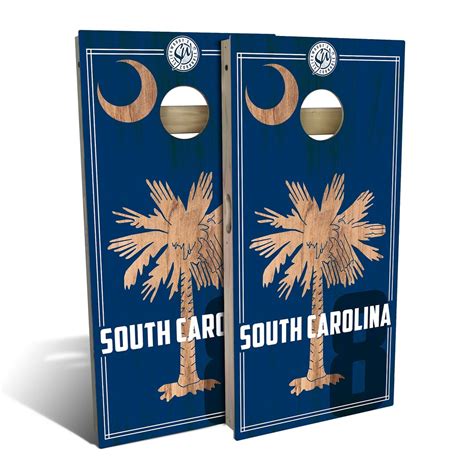 Cornhole Game Set South Carolina Flag Design Outdoor Lawn Boards Etsy