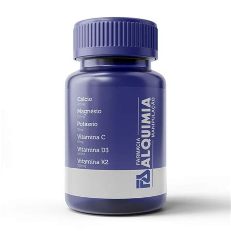 Calcio 400mg Magnésio 200mg Potássio 30 Mg K2 100mcg