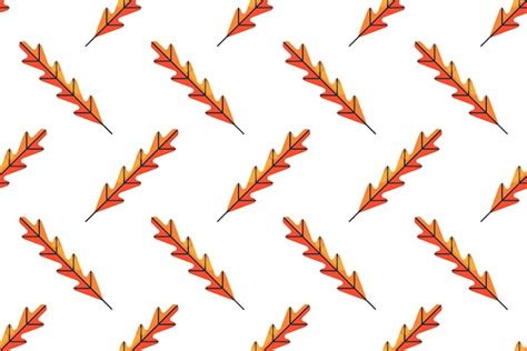 Premium Vector Flat Leaf Seamless Pattern Background
