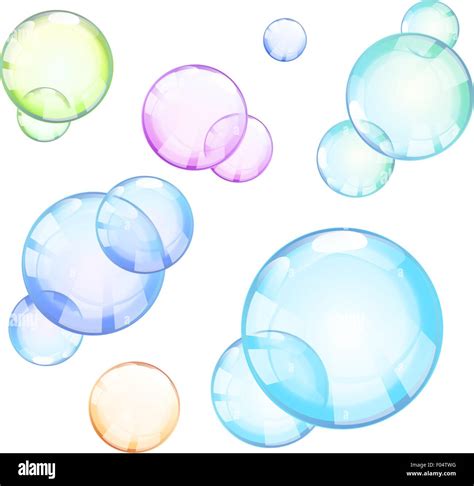 Set Of Bubble With Different Colors Vector Illustration Stock Vector