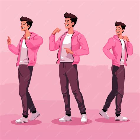 Premium Vector Vector Of Man In Pink Wear