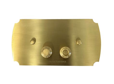 Turner Hastings Claremont Brushed Brass Flush Plate — Goodbathco
