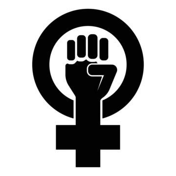 Feminist Fist Icon In Black Vector Activist Illustration Feminist