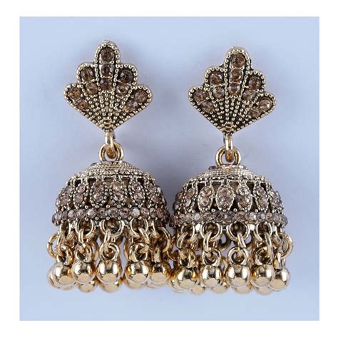Sj Womens Jhumki Antique Jewellery Gold Jk0115