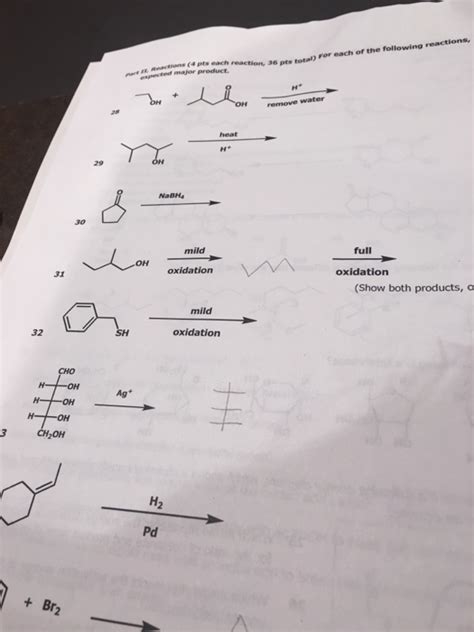 Solved Prove It Reaction 4 Pts Each Reaction 36 Pts Total