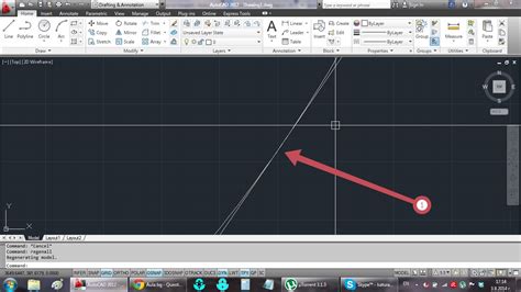 AutoCAD Точност при чертане Tangent и Apparent Intersection Аула урок