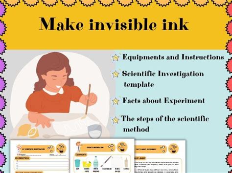 Create Invisible Ink Experiment Stem Activities And Scientific Method