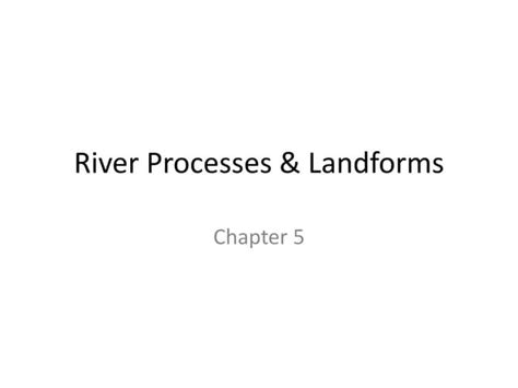 Geography Igcse River Landforms