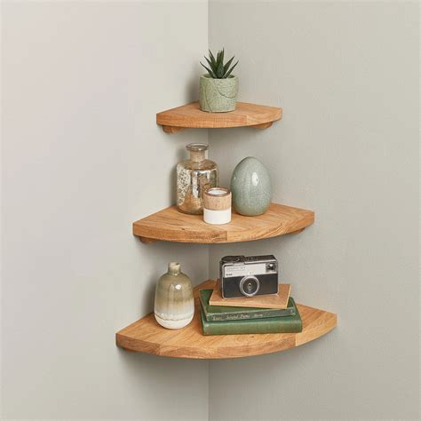 Solid Wood Corner Shelves Oak And Pine Corner Shelf Units