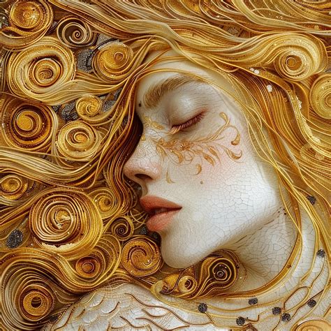 Gustav Klimt Style 4k Image Of The Platina Premium Ai Generated Image