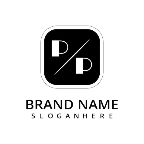 Premium Vector Pp Initial Monogram Logo With Rectangal Style Dsign