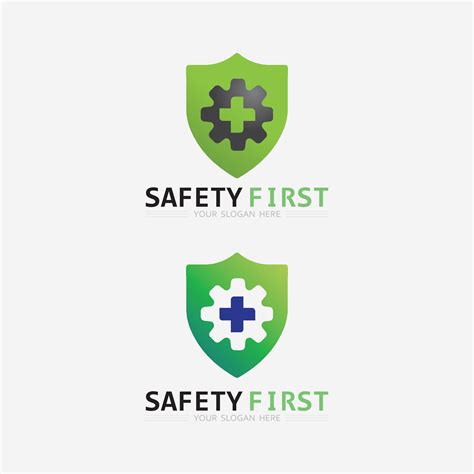 Safety First Logo Icon Vector Design And Illustration Graphic Sign