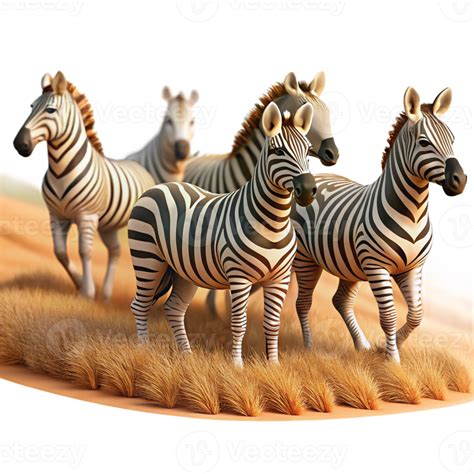 Impressive Vintage A Herd Of Zebras Migrating Across The African