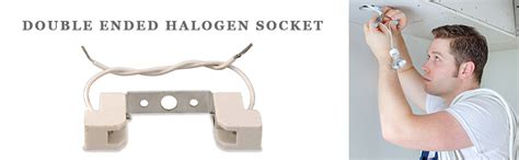 Bandp Lamp® 4 Double Ended Halogen Socket W Bracket Halogen Bulbs