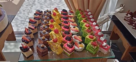 Beautiful Mix Colors Of Classic Mini Cakes Stock Image Image Of